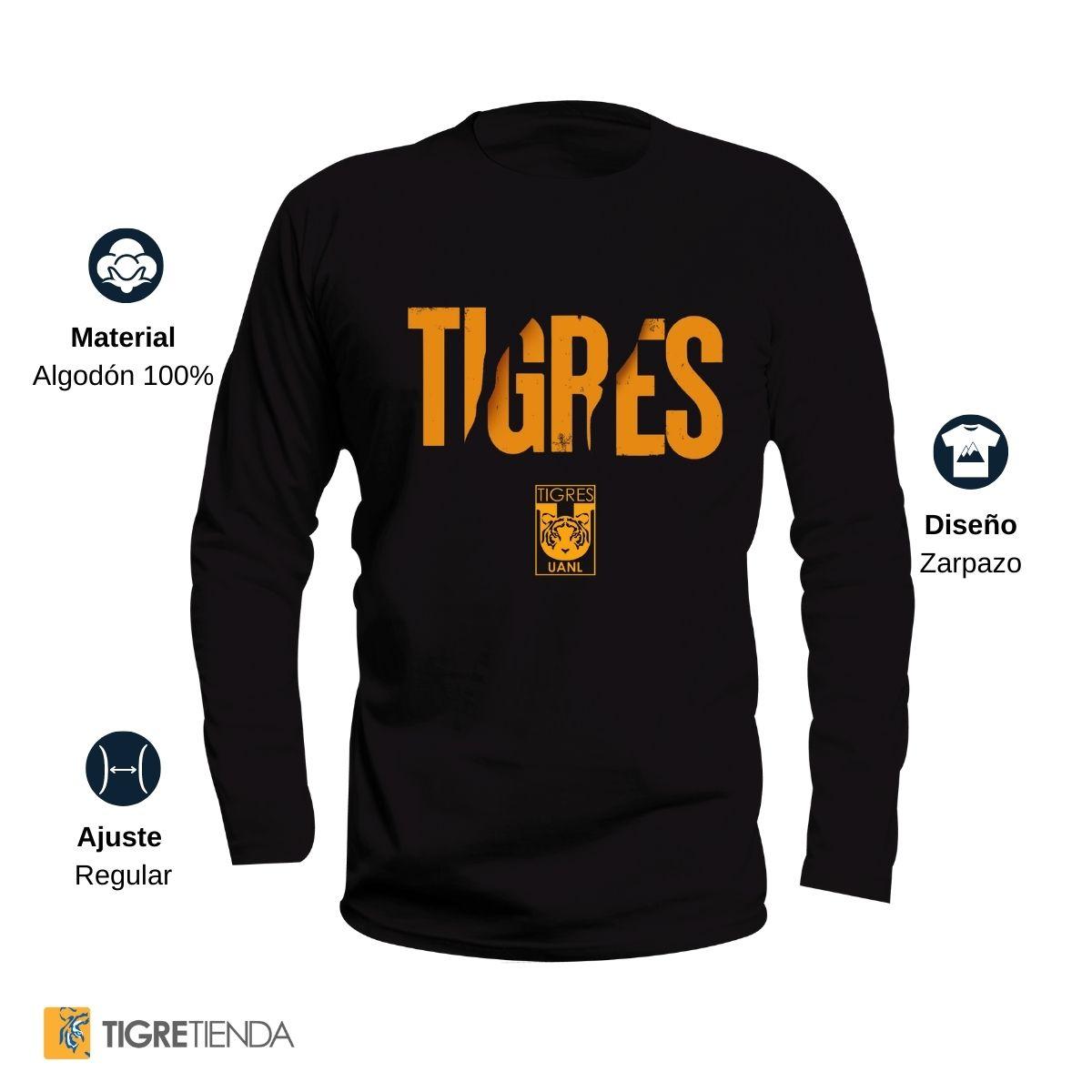 Playera Tigres Hombre UANL Zarpazo Manga Larga OD77154 – Tienda LIGA ...